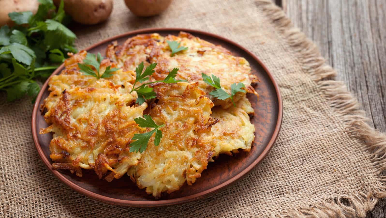 Traditional potato pancakes or latke homemade jewish food Hanukkah ...